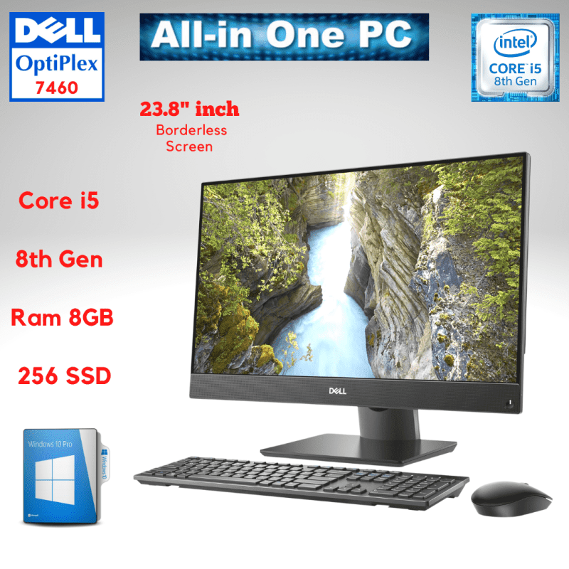 Dell Optiplex 7460 All-in-One Business PC | Intel Core i5-8th Gen | Ram 8GB DDR4 | SSD 256GB ...